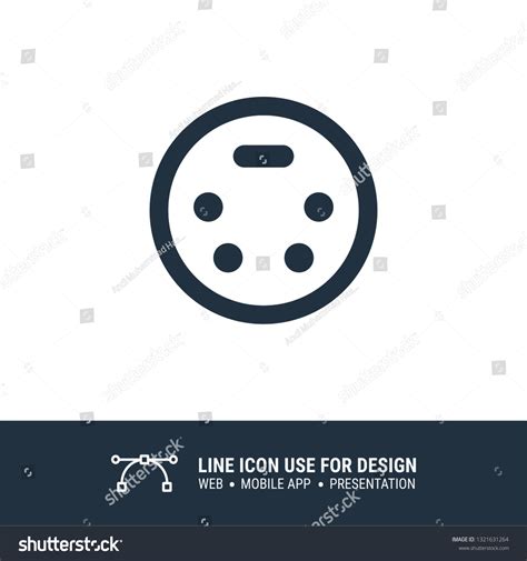 Input Analog Wire Mouse Icon Stock Vector Royalty Free 1321631264