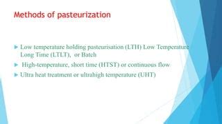 Pasteurisation Of Food Product PPTX