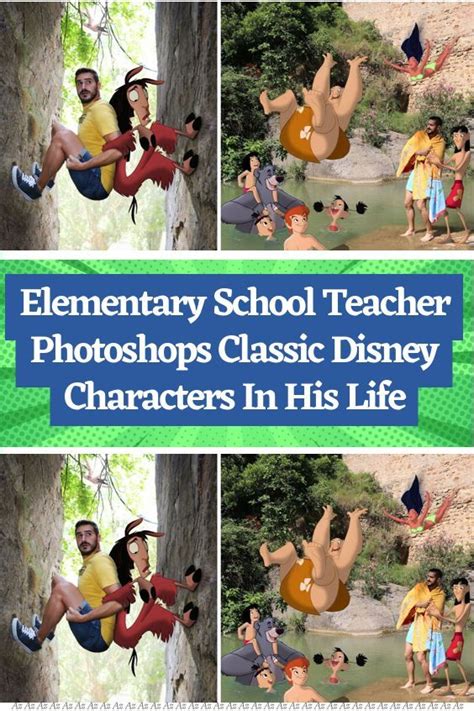 Elementary school teacher photoshops classic disney characters in his life – Artofit