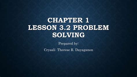Polyas 4 Steps In Problem Solvingpptx