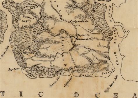 Colleton District South Carolina 1825 County Wall Map Etsy