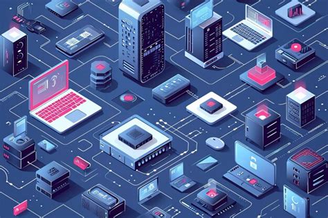 Premium Photo Concept Of Data Network Management Vector Isometric Map With Business Networking