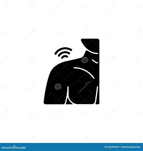 Reumatismo De Hombros Icono De Glifo Negro Ilustración del Vector