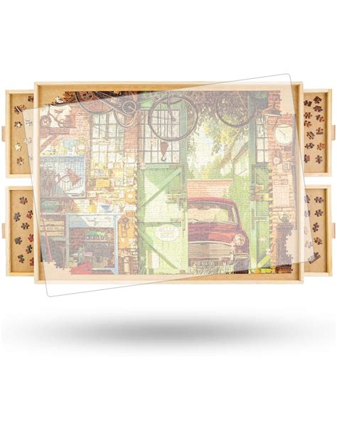 All4jig 1500 Piece Rotating Puzzle Board With Drawers And Cover