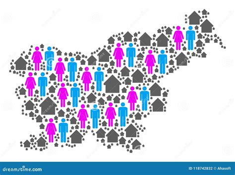 Population Slovenia Map Stock Vector Illustration Of Couple 118742832
