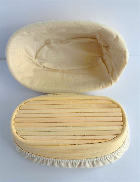 Natural Rattan Oval Banneton Liner Sourdough Batard Proofing Basket