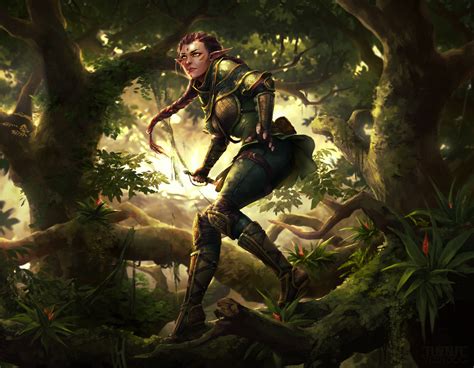 Zendikar Elf By Myrmirada On Deviantart