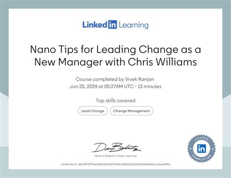 vivek ranjan on linkedin certificate of completion