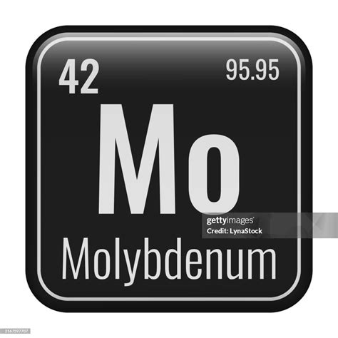 Molybdenum Symbol Chemical Element Of The Periodic Table Vector