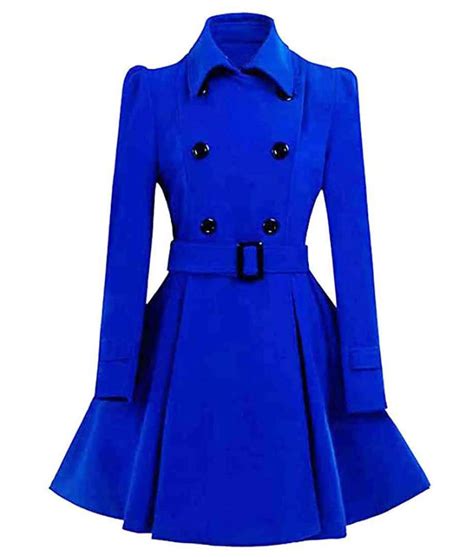 Womens Wool Double Breasted Swing Peacoat Jackets Creator