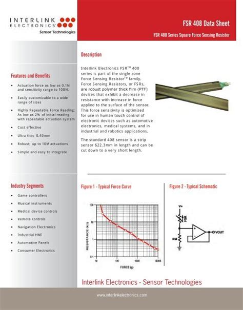 Fsr 408 Data Sheet Electrade
