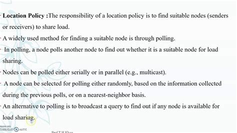 components of load distribution algorithm in distributed operating
