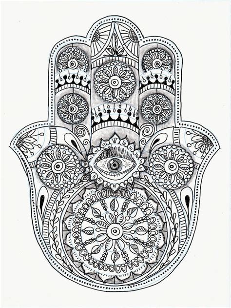 26 Best Images About Coloring Pages Hamsa Designs On Pinterest