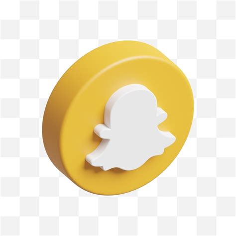Premium Psd Snapchat Social Media Icon 3d