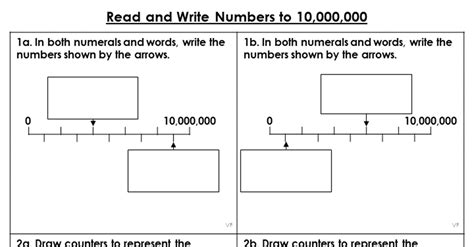 Read And Write Numbers To 10 000 000 Varied Fluency Classroom