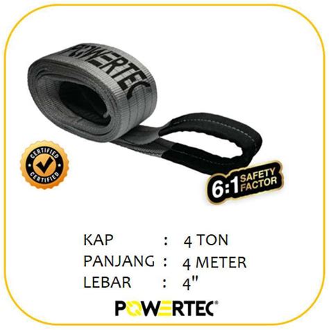 Promo Webbing Sling 4 T X 4 M Powertec Belt Tali Webing Angkat Diskon 23 Di Seller Sumber