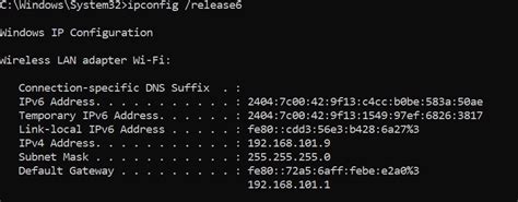 how to release and renew an ip address