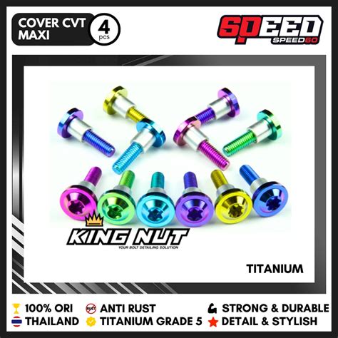 Jual Baut Cover CVT Yamaha NMAX Aerox XMax Lexi King Nut Baut Titanium