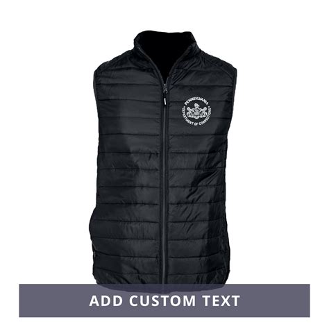 Adult Puffer Vest With Embroidered Department Of Corrections Seal