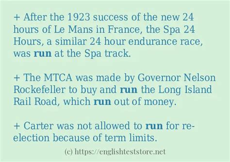 Run Some Example Sentences EnglishTestStore Blog
