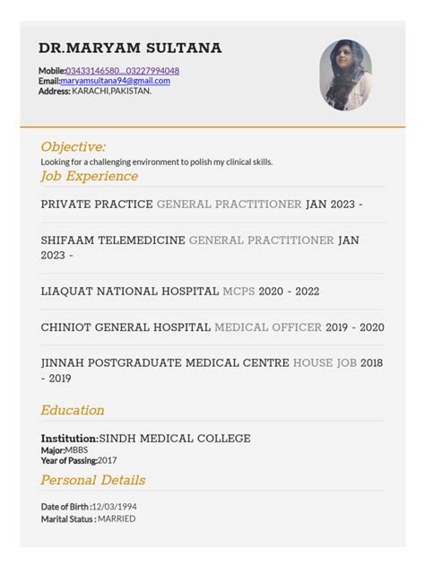 Gp Resume Pdf