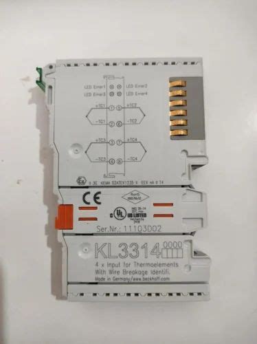 3G Beckhoff KL3314 Analog Input Bus Terminal 4 Channel For Industrial At Rs 12000 In Bengaluru