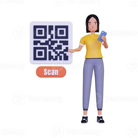 D Use Qr Code Illustration PNG