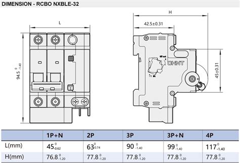 Cầu dao chống rò CHINT NXBLE 32 1P N C32 32A
