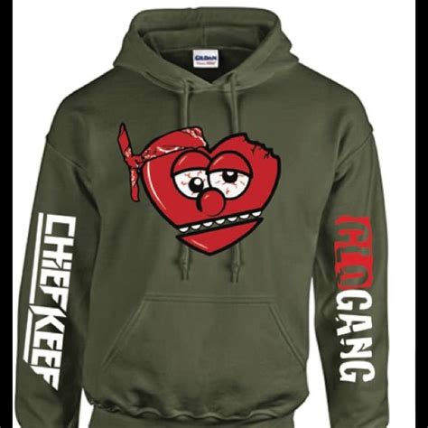 Chief Keef Glogang Thot Breaker Olive Green Hoodie In 2023 Olive
