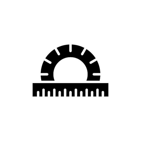 Premium Vector Protractor Icon Isolated On White Background