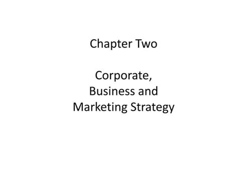 Chapter 2 Strategic Marketing Pptx
