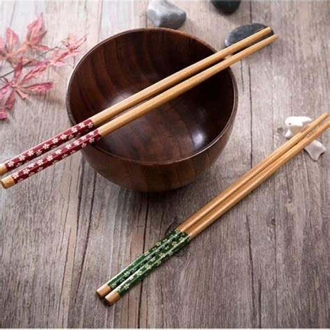 Jual Sumpit Mie Sumpit Kayu Bambu Sumpit Bambu Makan Motif Bunga
