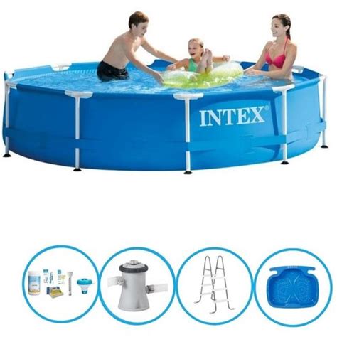 Intex Piscine Metal Frame Avec Accessoires 305x76 Cm Bleu