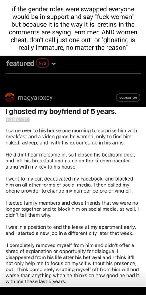 If The Gender Roles Were Swapped Everyone Would Be In Support And Say
