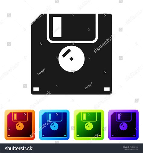 Black Floppy Disk For Computer Data Storage Icon Royalty Free Stock
