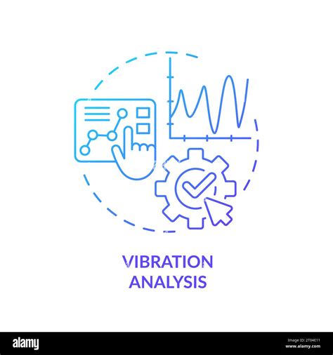 2d Gradient Thin Linear Icon Vibration Analysis Concept Stock Vector