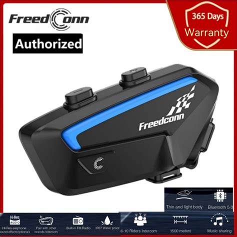 Freedconn Fx Motorcycle Helmet Intercom 10 Riders 1500m Bluetooth 5 0 Music Sharing Motorbike