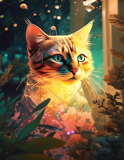 Bioluminescence 🌿😼 Ai Generated Artwork Nightcafe Creator