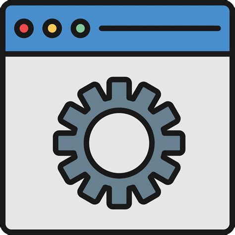 Browser Setting Line Filled 9671530 Vector Art At Vecteezy