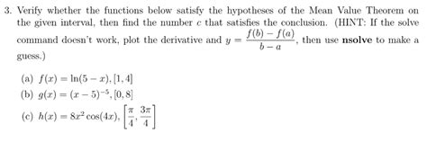 3 verify whether the functions below satisfy the