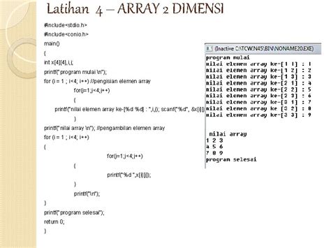 Perulangan Looping Bersarang Array Oleh Sri Supatmi Perulangan