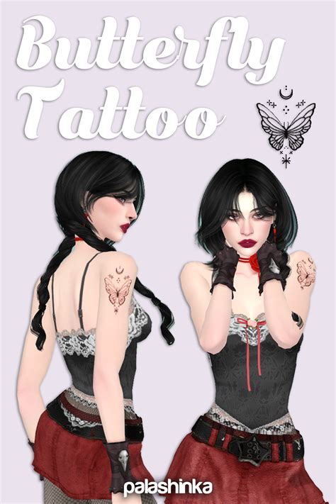 Butterfly Arm Tattoo Palashinka Screenshots The Sims 4 Create A