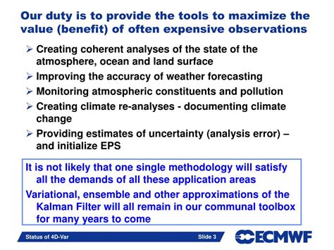 Ppt Status Of Four Dimensional Variational Data Assimilation Powerpoint Presentation Id3308687