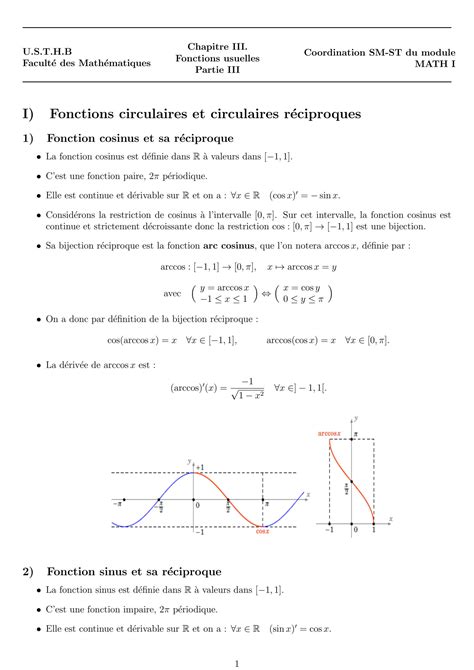 SOLUTION Chapitre 3 Fonctions Usuelles Partie 3 Studypool