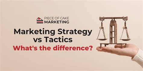 Marketing Strategy Vs Tactics Whats The Difference Piece Of Cake