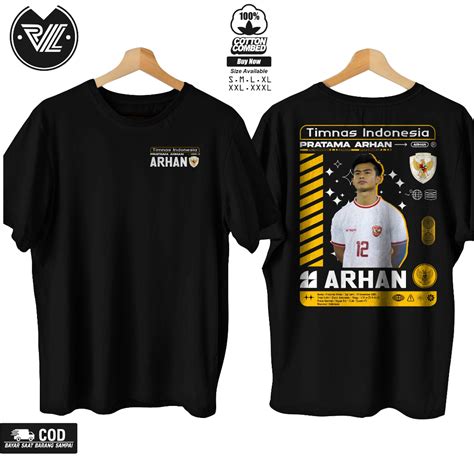 Jual Tshirt Kaos Pratama Arhan New Series Streetwear Timnas Indonesia