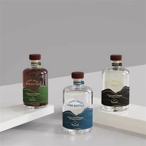 Custom 500ml 700ml 750ml Sake Rum Tequila Brandy Round Empty Glass Gin
