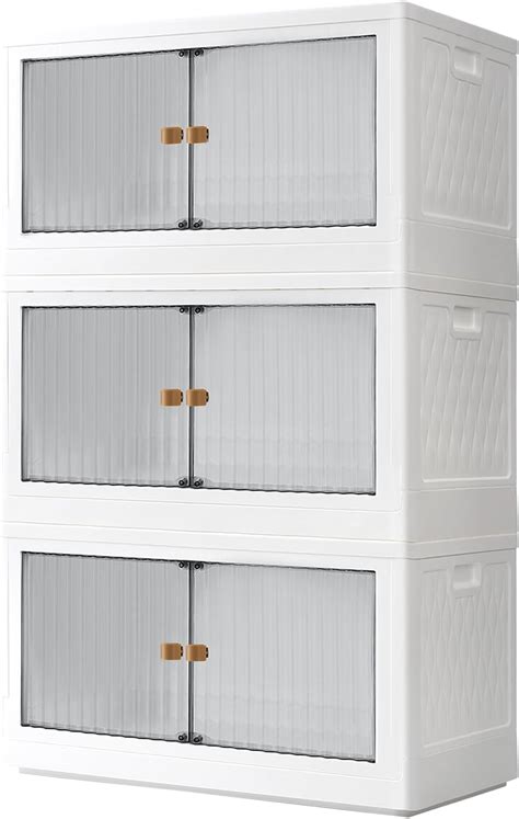 19 Gal Stackable Storage Bins With Lids 3 Packcollapsible Storage Bins