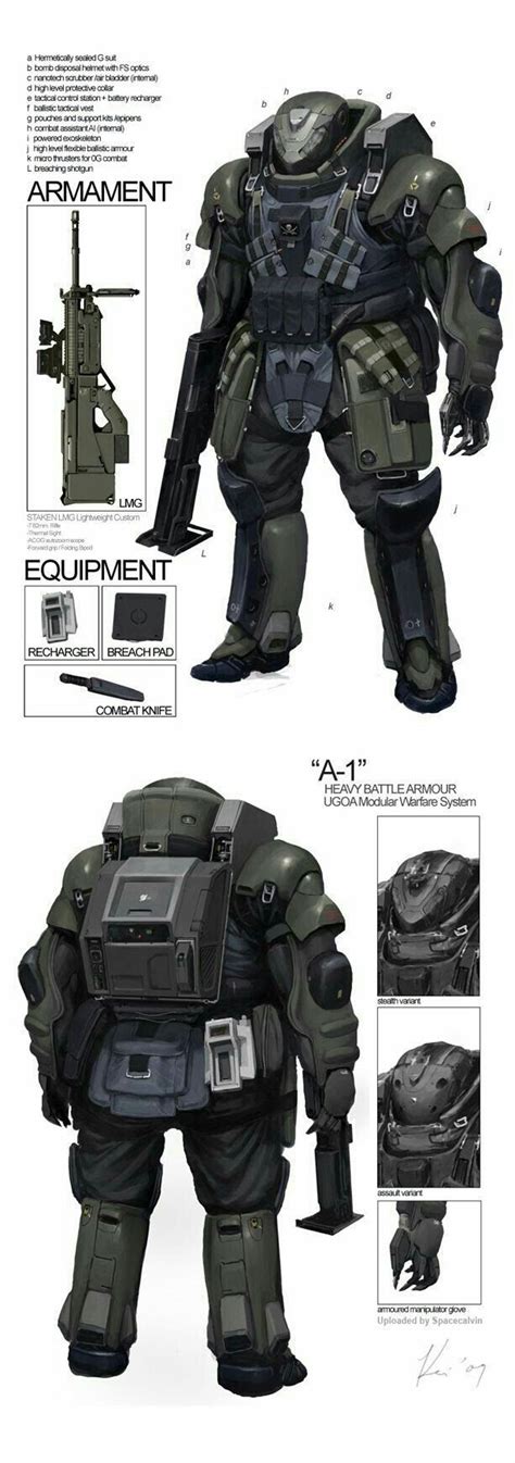 Sci Fi Armor Power Armor Ninja Armor Science Fiction Robot Concept