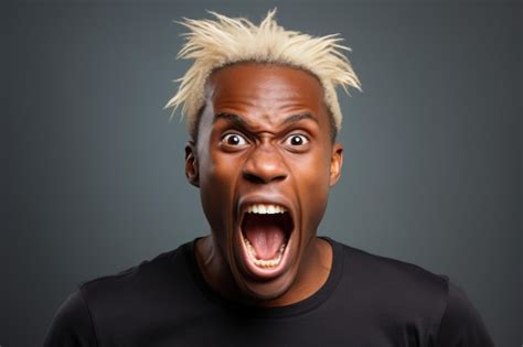Premium Photo A Picture Of A Man With His Mouth Wide Open And His
